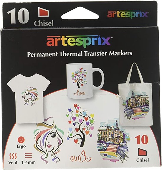 Sublimatie markers - Artesprix Permanent Thermal Transfer Markers | bol