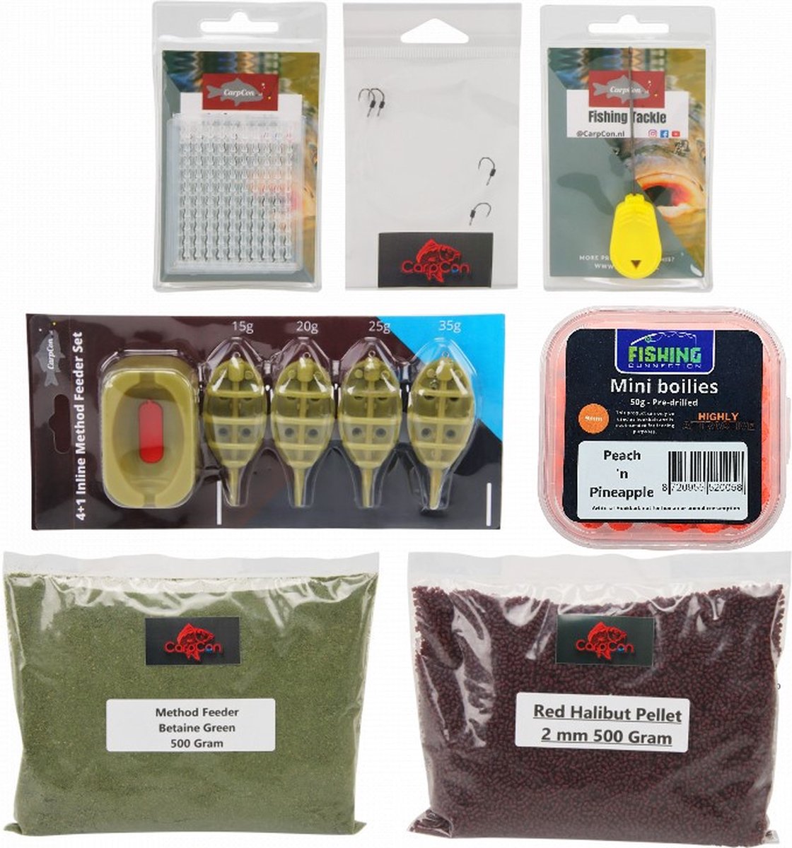 4+1 Method Feeder Set 'Deluxe' incl. bijpassend voer! - 15-delig ...