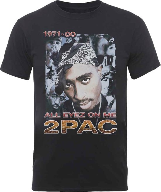 Tupac Heren Tshirt -S- All Eyez 1971 Zwart | bol.com
