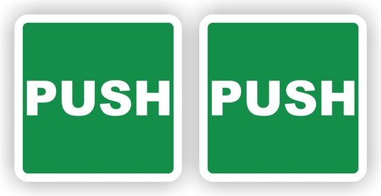 PUSH sticker set 2 stuks | bol