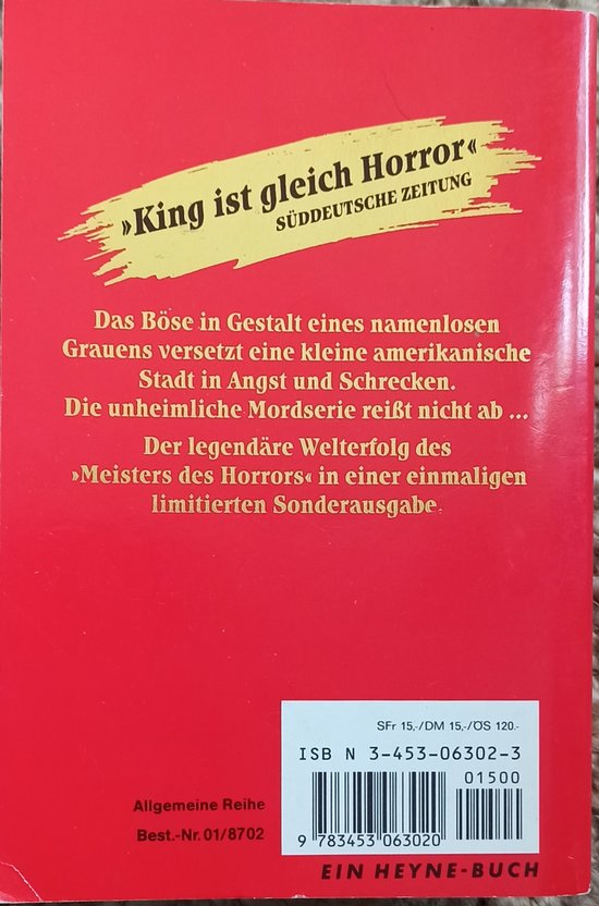 ES, Stephen King | 9783453063020 | Boeken | bol