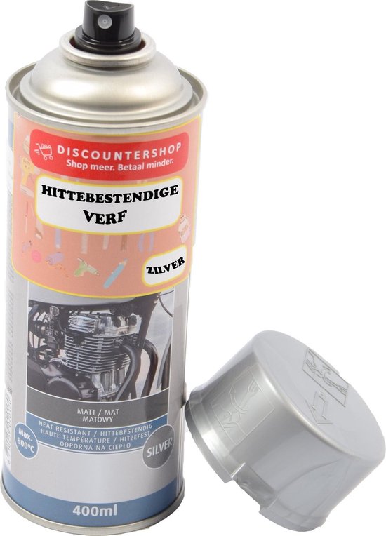 spuitverf voor metaal | Zilver 400ml hittebestendige spuitbus verf ...