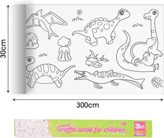 Tekenrol - Creative - Tekenrol Stick - Fantasy - Dinosaurus Tekening ...