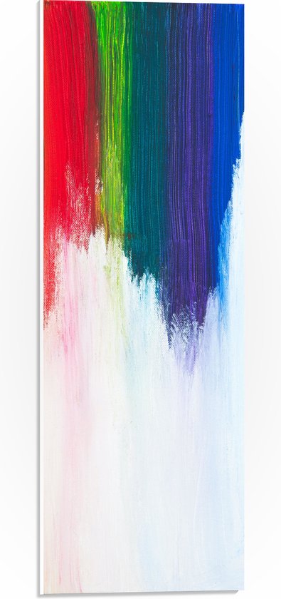 PVC Schuimplaat- Verfstrepen in de Kleuren van de Regenboog - 20x60 cm ...