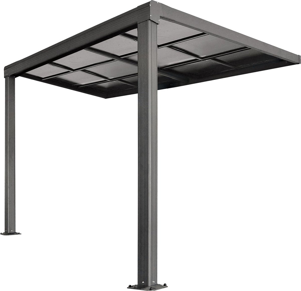 Aluminium Terrasoverkapping Jakarta - 3 x 3 m - Grijs - Schuifdak | bol