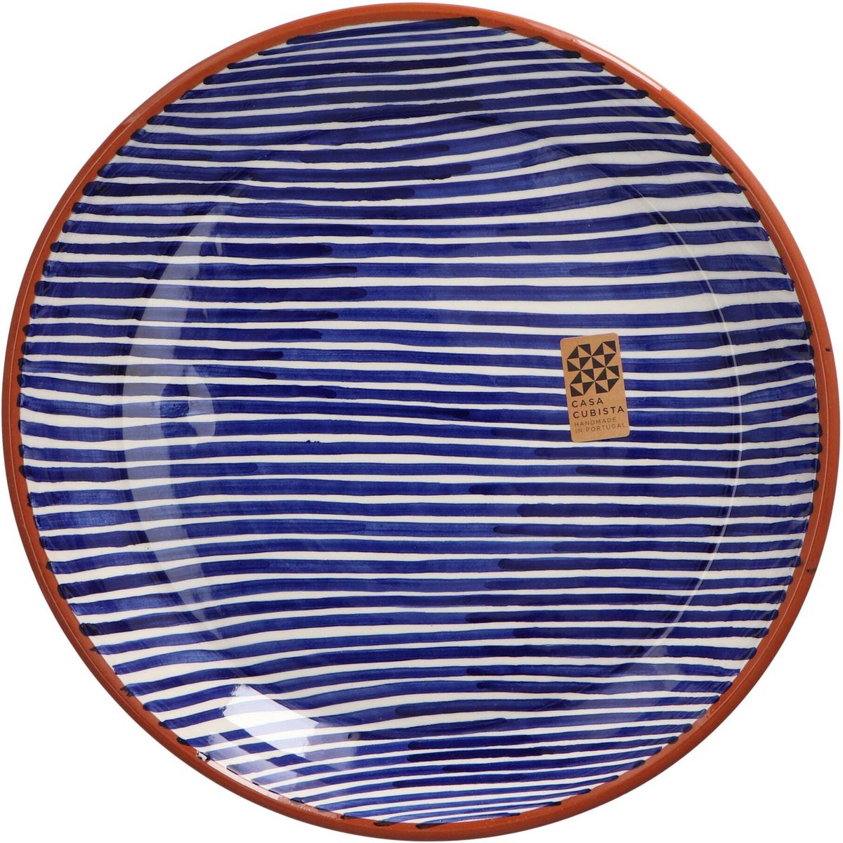 Casa Cubista - Schaal met smal streeppatroon blauw 27cm - Schalen | bol.com