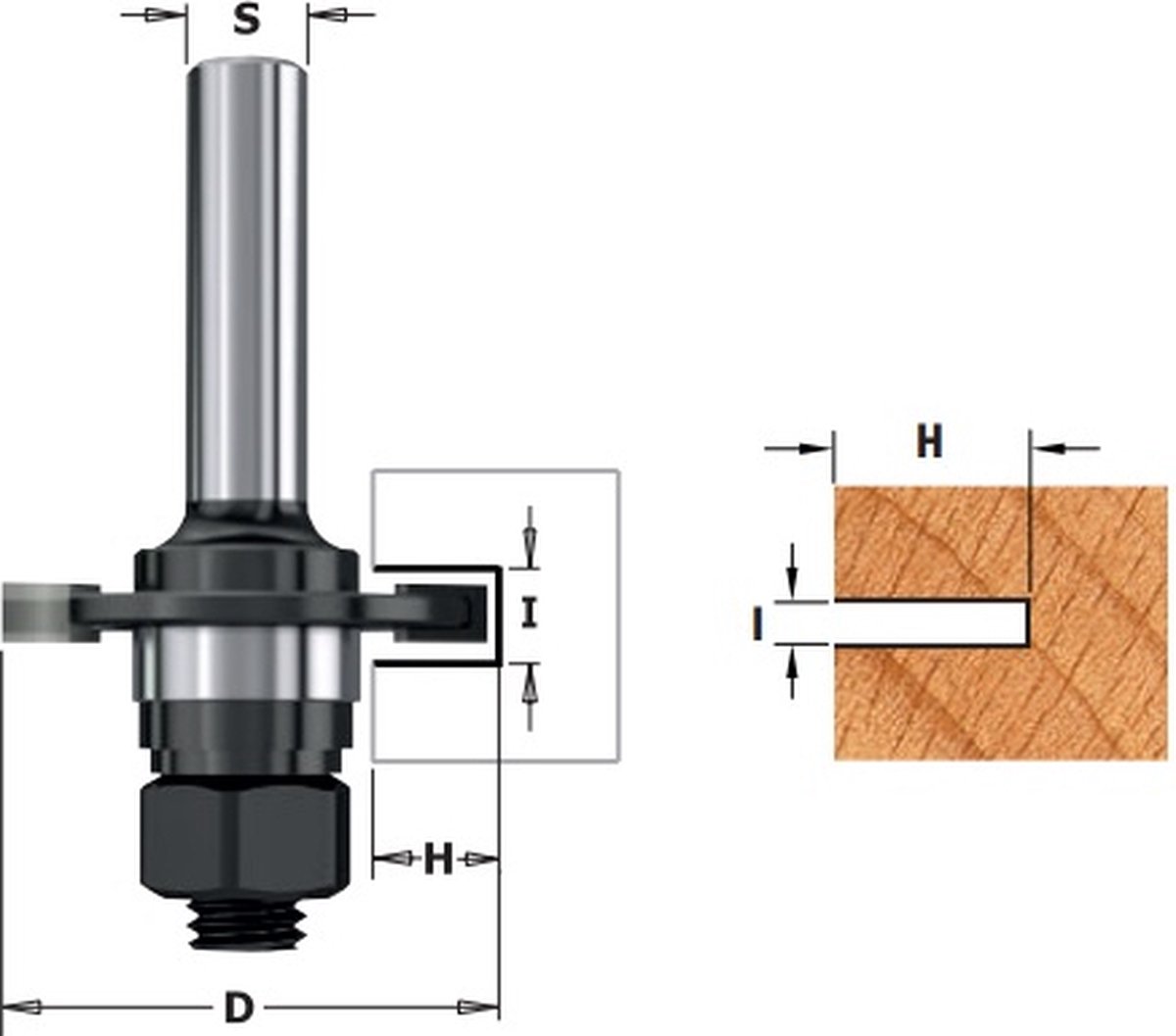 RStools HM schijffrees Ø 47,6 x 6,0 mm. S=Ø8 + lager | bol
