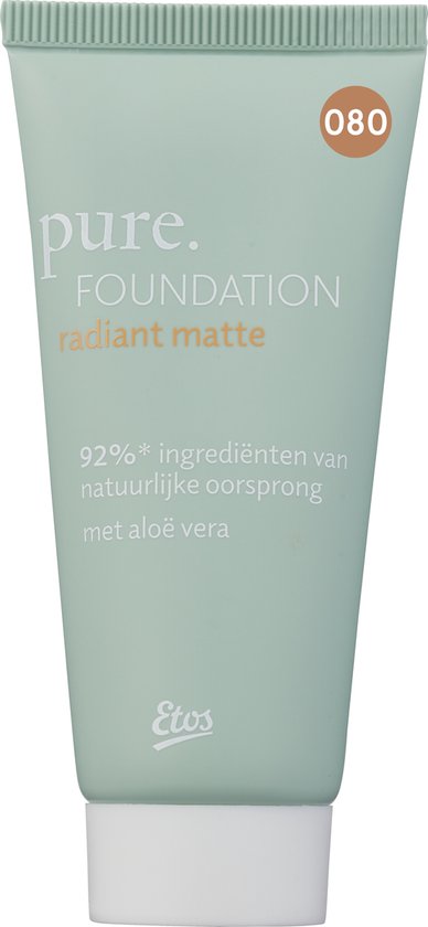 Etos Foundation - Mat - Vegan - 080 - Neutral Walnut - 30ML | bol.com