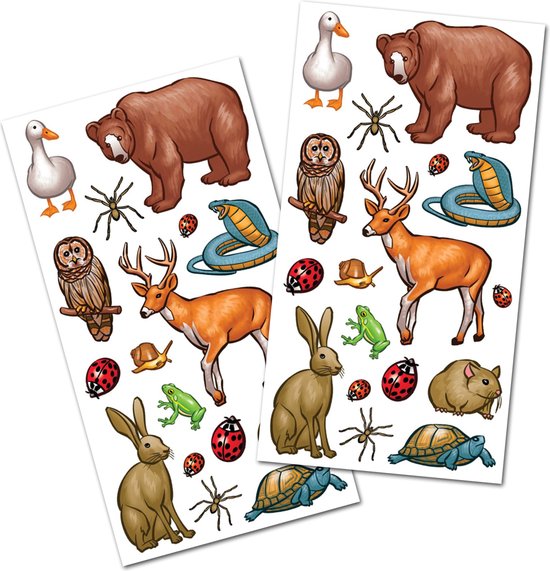 Bosdiertjes Stickers - Stickervellen Bosdieren - Bosdieren ...