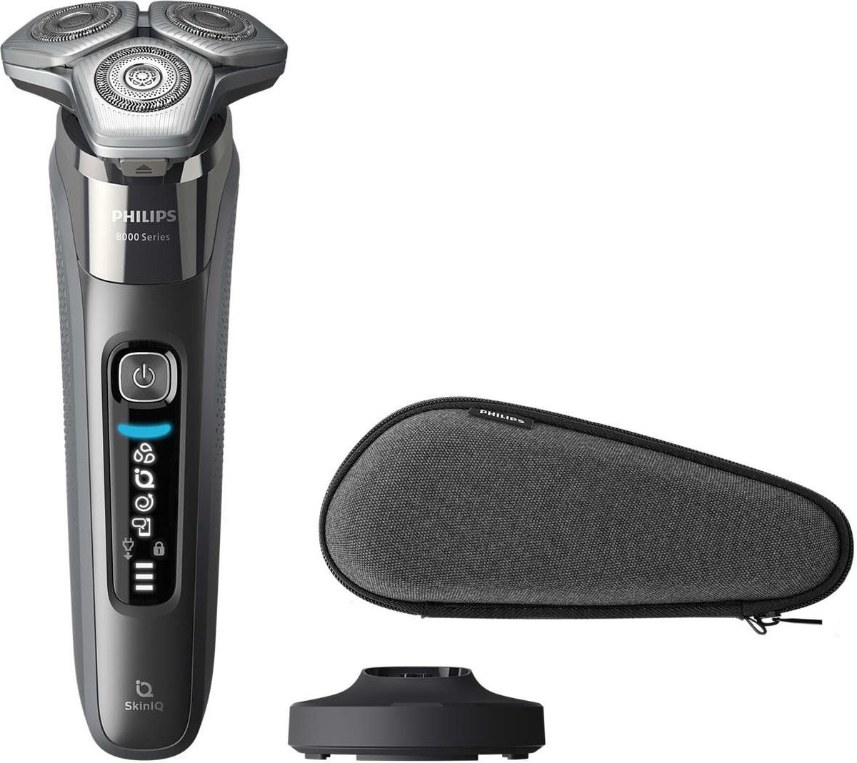Philips SHAVER Series 8000 S8697/35, Rasoir rotatif, SkinIQ, Chrome ...