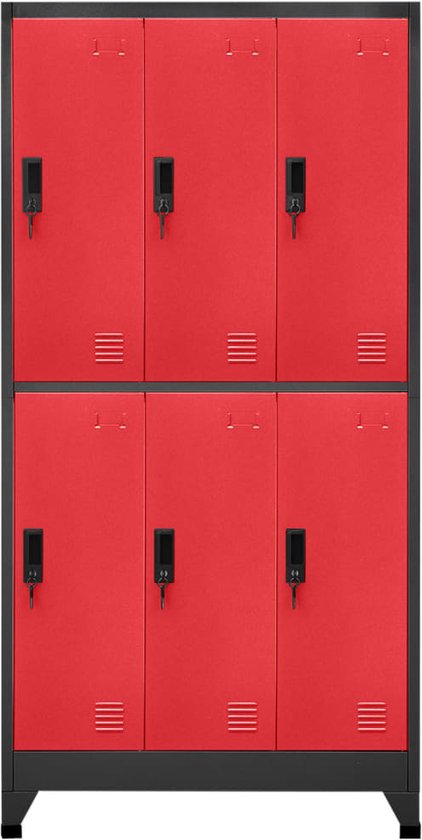 Maison Exclusive - Lockerkast 90x45x180 cm staal antracietkleurig en ...