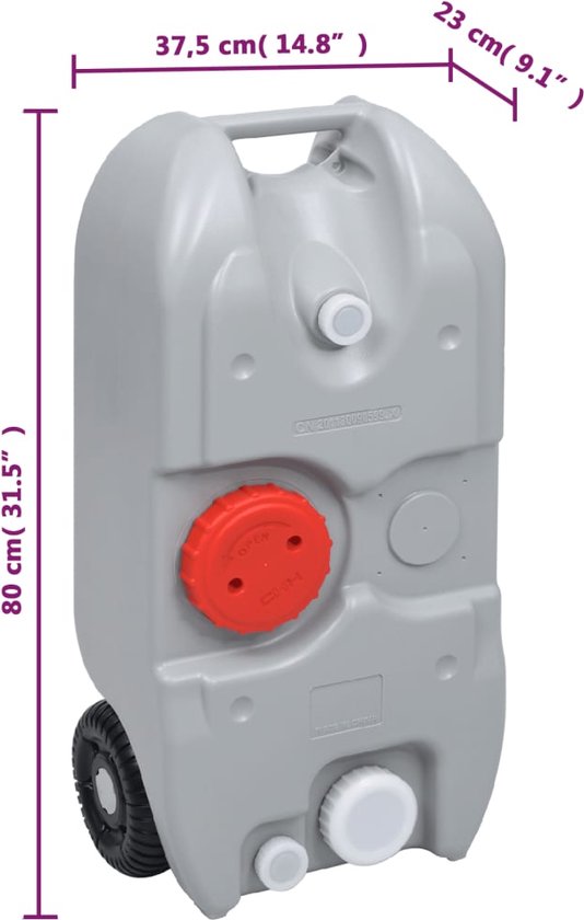vidaXL Kampeerwasbak en watertankset draagbaar | bol.com