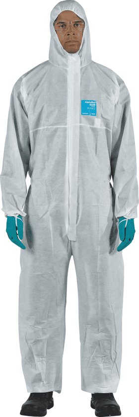 Ansell AlphaTec 1500 Plus wegwerpoverall - wit L | bol