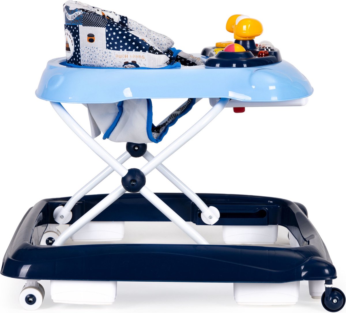 Loopstoel baby - looptrainer - in hoogte verstelbaar - blauw | bol.com