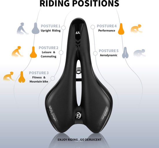 Fietszadel, gel, fietszadel, hol, fietszitje, MTB, racefiets, geveerd ...