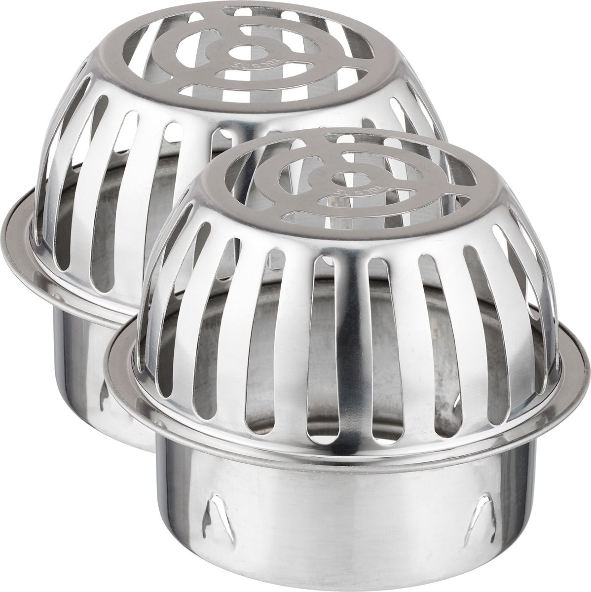 Relaxdays bladvanger regenpijp - rvs - set van 2 - boldraadrooster ...