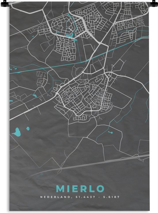 Wandkleed - Wanddoek - Mierlo - Plattegrond - Kaart - Stadskaart ...