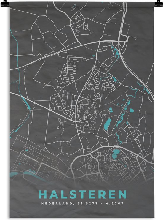 Wandkleed - Wanddoek - Halsteren - Plattegrond - Kaart - Stadskaart ...