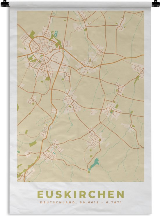 Wandkleed - Wanddoek - Plattegrond - Euskirchen - Kaart - Stadskaart ...