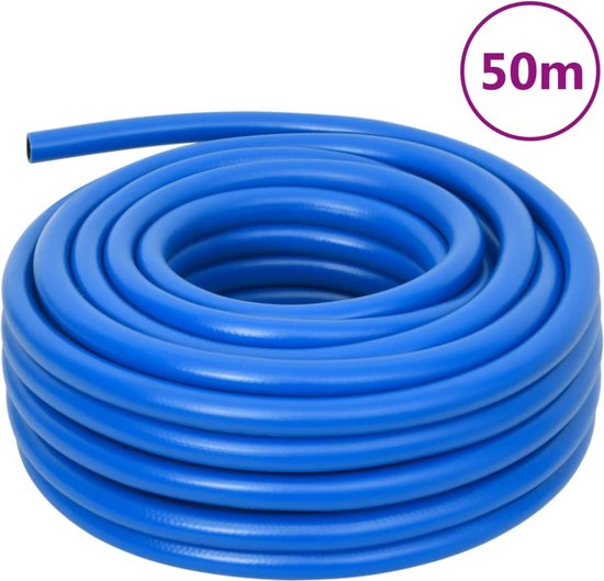 vidaXL Luchtslang 50 m - 13 mm - 19 mm - Blauw - PVC - Aanvoerslang | bol
