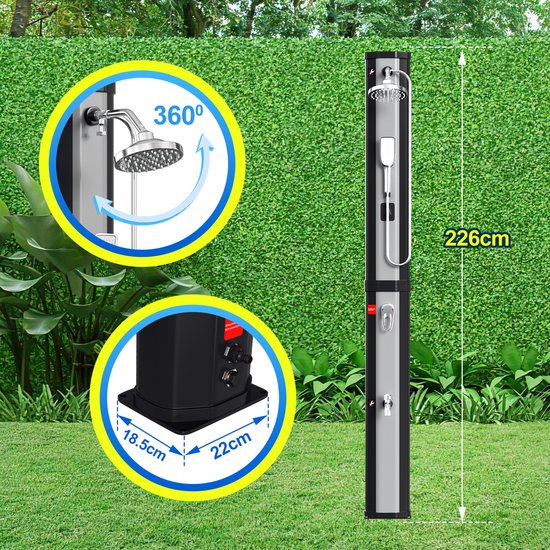 Solar buitendouche Tuindouche Zonnedouche Solar douche met ...
