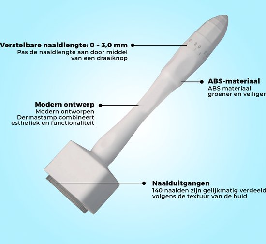 Dermastamp - Verstelbare Microneedling Dermastamp - Derma Stamp ...