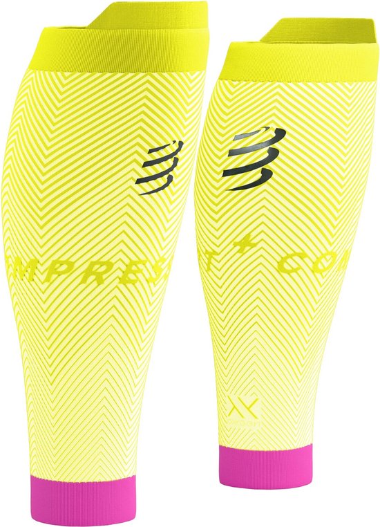 Compressport | R2 Oxygen | Calf Sleeves | Compressietubes | White / Safety Yellow /... | bol