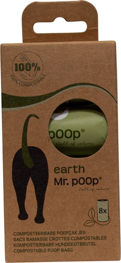 Mr. Poop - Poepzakjes & -houders - Mr.poop Earth Navulling 8 Rollen ...