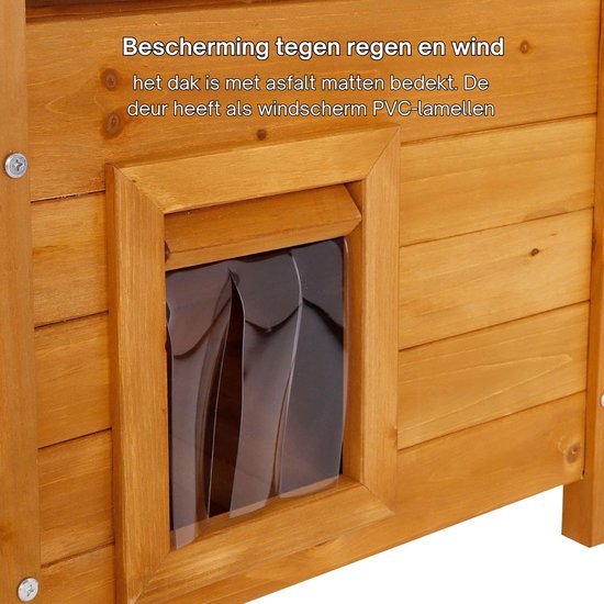 NMD - Kattenhuis Voor Buiten - Kattenren van Hout - Kattenbench met ...