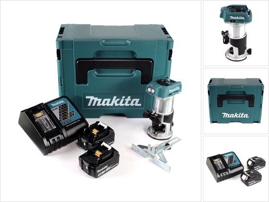 Makita DRT 50 RTJ accu multifunctionele bovenfrees borstelloos 18V + 2x ...
