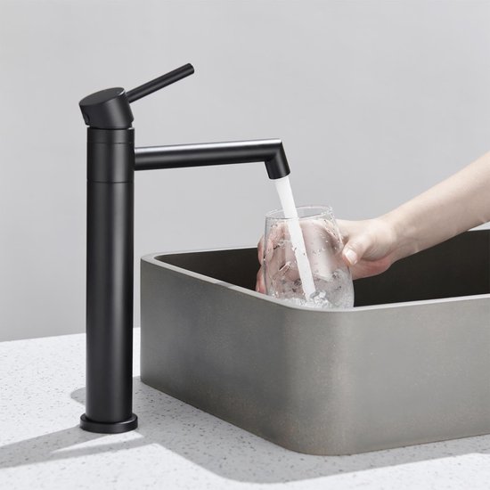 Wastafelkraan hoog, waterkraan badkamer wastafel kraan met uitloop hoogte 204 mm... | bol