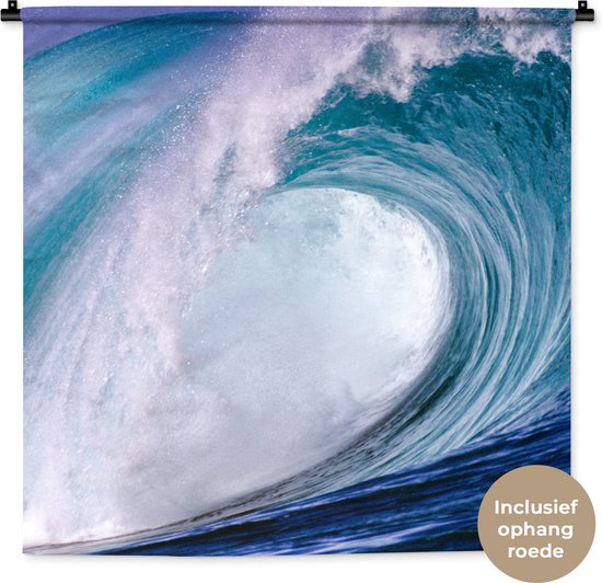 Wandkleed - Wanddoek - Zee - Hawaii - Golf - 90x90 cm - Wandtapijt | bol