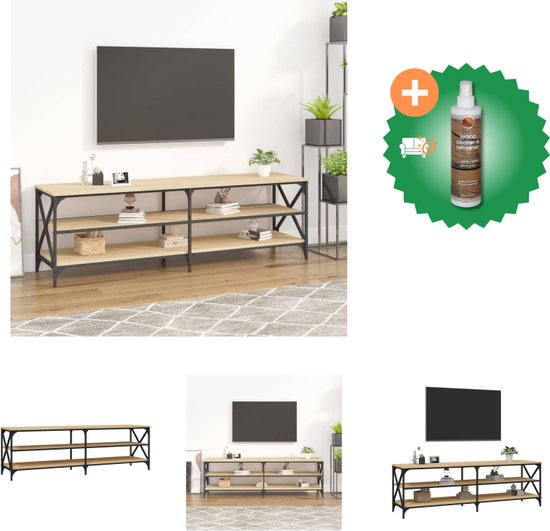 vidaXL Tv-meubel Industrieel - 160 x 40 x 50 cm - Sonoma Eiken hout en ...