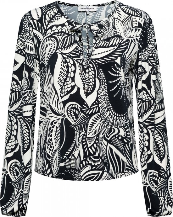 LIANA ARTY LEAVE A-Black Multi - S | bol