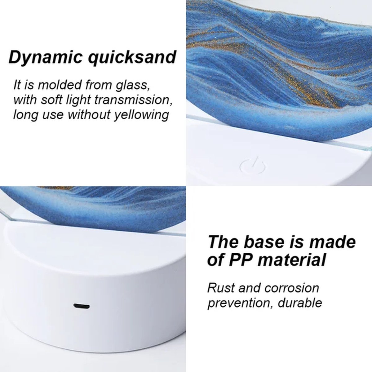 Sandscape lamp - Bewegend zand - LED Verlichting - Decoratie - Zandloper - Led... | bol