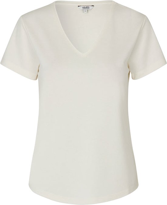 Basic wit V-hals T-shirt Luvanna - mbyM | bol