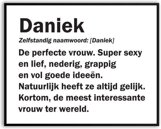 Daniek betekenis Grappig Fotolijst met glas 50 x 70 cm - Cadeau - Kado ...