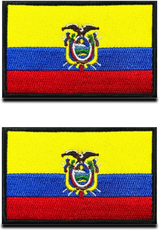 2 stuks Ecuador De Ecuadors vlag klittenband patch, tactisch nationaal embleem,... | bol