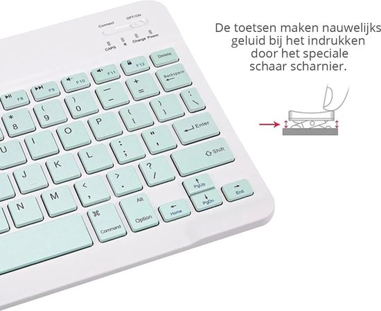 AOAS Draadloos Toetsenbord en Muis - QWERTY - Wireless - Bluetooth - Design - Set - Groen | bol