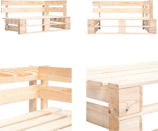 vidaXL Tuinhoekbank pallet hout - Pallet Bank - Pallet Banken ...