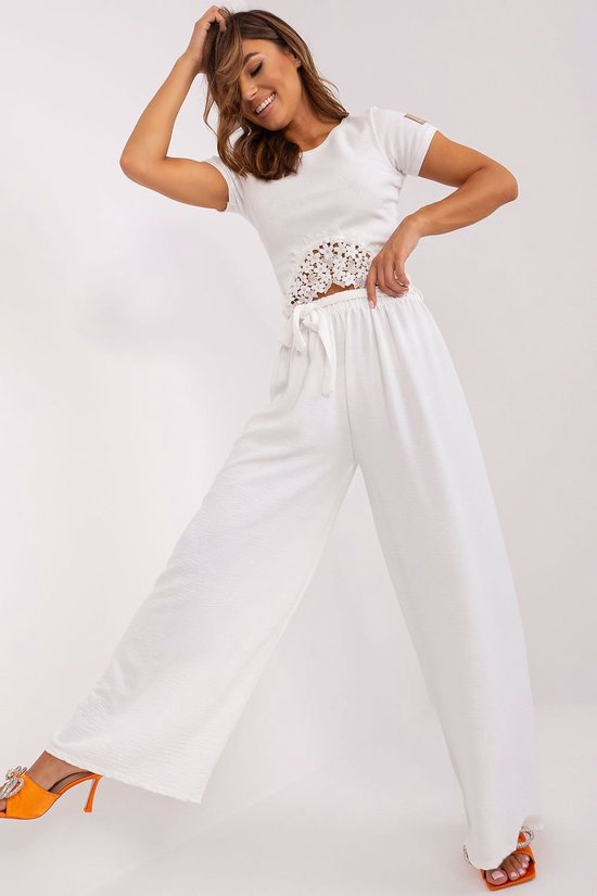 Witte Zomerse Wijde Broek | bol