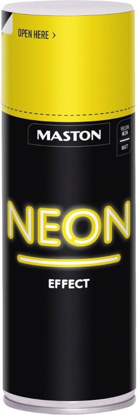 Maston Neon Effect spuitverf - geel - decoratieve spuitverf - 400 ml ...