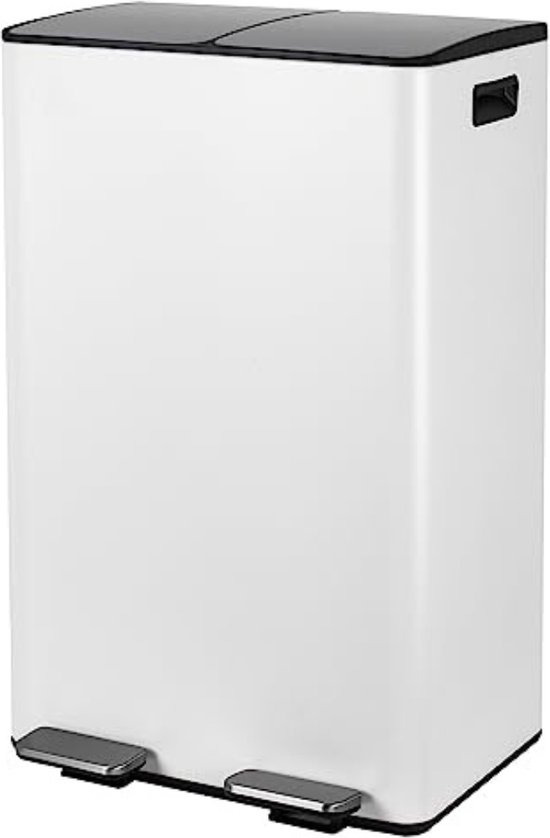 Afvalbak 60 Liter - Pedaalemmer 60 Liter - Afvalemmer 60 Liter - Wit | bol