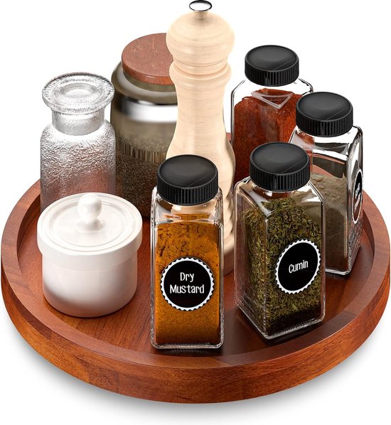 Draaiplateau 360° draaibaar kruidenrek, koelkastorganizer, kruidenhouder, keukenrek,... | bol