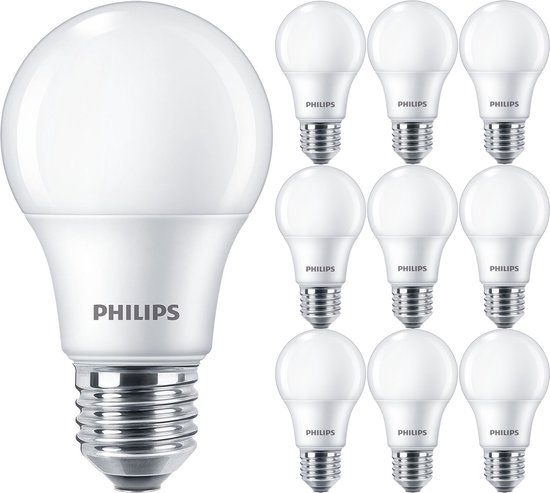 PHILIPS - LED Lamp E27 10 Pack - Corepro LEDbulb E27 Peer Mat 4.9W 470lm - 830 Warm... | bol