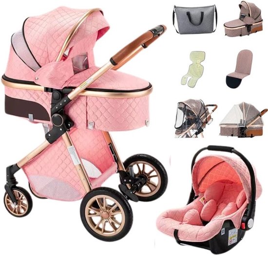 Luxe Kinderwagen 3 in 1 - Wandelwagen Baby - Kinderwagen Inclusief ...
