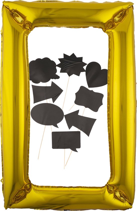 Foto prop set met frame 75 x 100 cm - krijtbordjes voor party teksten ...