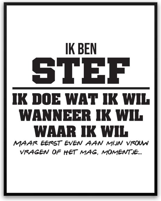 Stef- Partner toestemming vragen Fotolijst met glas 50 x 70 cm - Cadeau ...