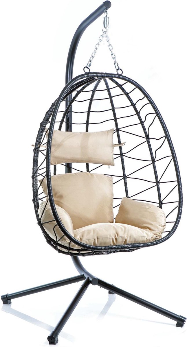 Hangstoel loungestoel tot 130 kg incl. kussens cocoon stoel, tuinstoel ...
