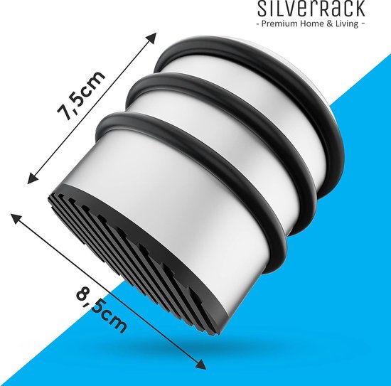 Deurstopper van roestvrij staal, hoog [1 stuk] + 1 extra ...